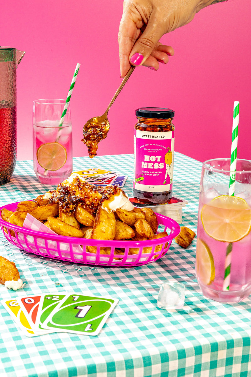 Sweet Heat Co. "Hot Mess" Honey Chilli Crisp – The Que Club