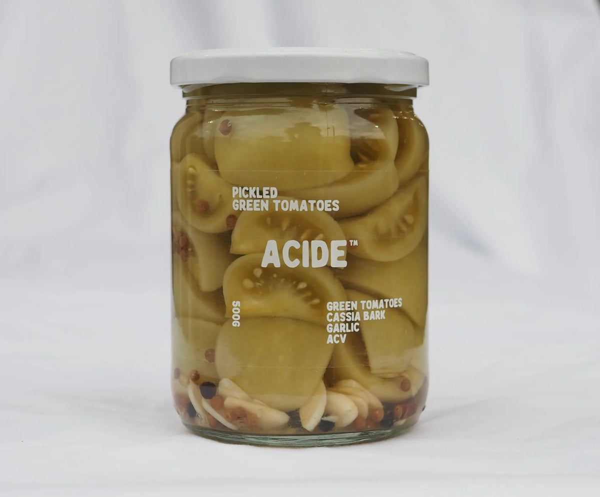 ACIDE "Pickled Green Tomatoes" 500g – The Que Club