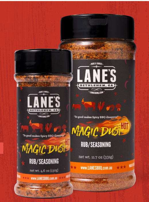 Lane's BBQ "Magic Dust HOT" Rub 331g – The Que Club